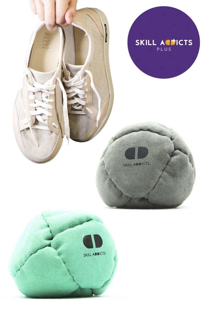 Skill Addicts Starter Footbag Set – Beginner Hacky Sack Kit